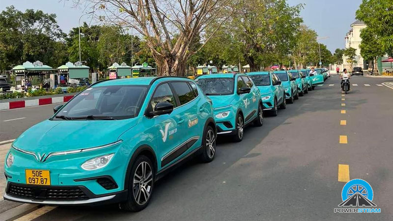 Taxi điện VinFast VF8 - trải nghiệm dịch vụ đẳng cấp - PowerSteam